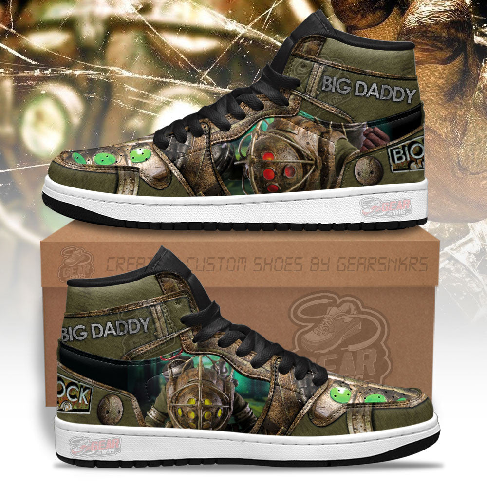 Ideafootwear Big Daddy BioShock AJ1 High Sneakers Shoes For Men And Wo ...