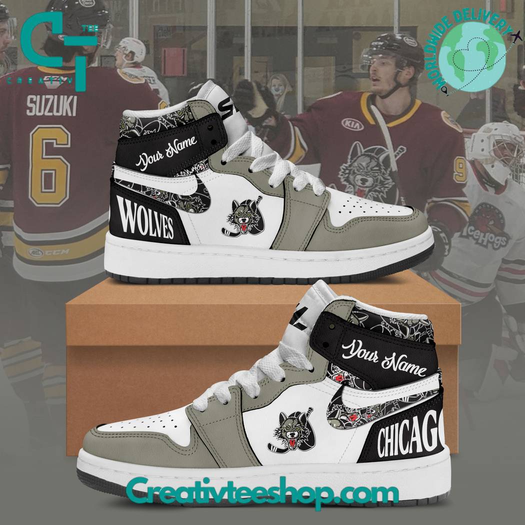 Ideafootwear Chicago Wolves AJ1 High Sneakers Shoes For Men And Women ...