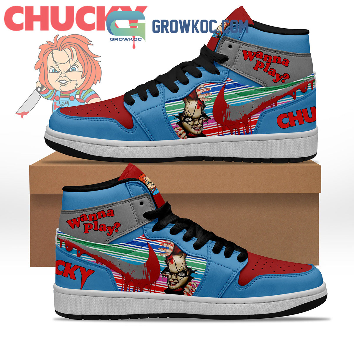 Ideafootwear Chucky AJ1 High Sneakers Shoes For Men And Women 3 ...