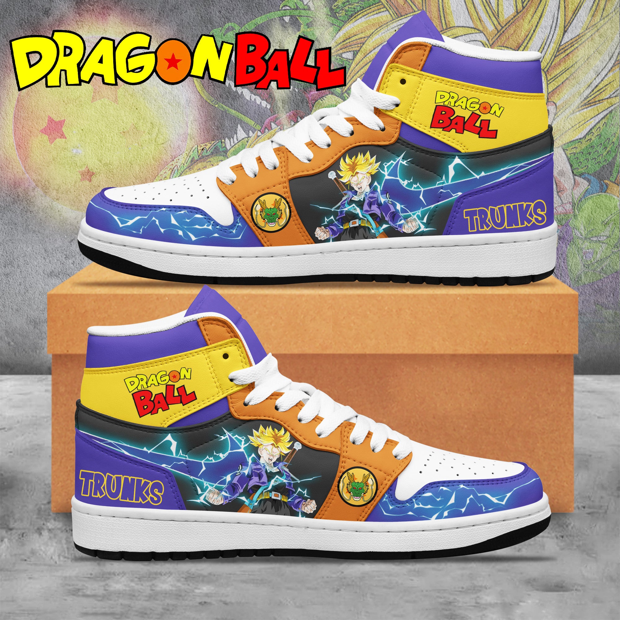 Ideafootwear Dragon Ball AJ1 High Sneakers Shoes For Men And Women 23 ...