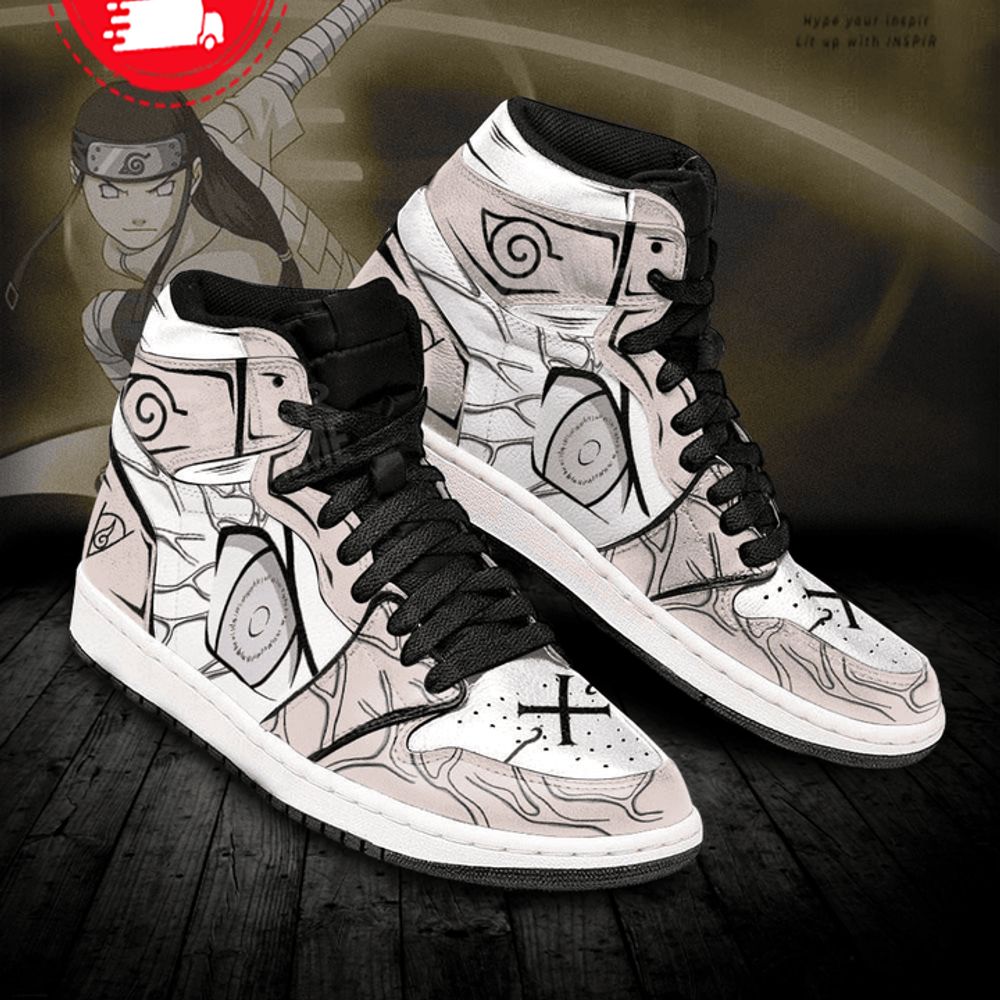 Ideafootwear Neji Byakugan Eyes AJ1 High Sneakers Shoes For Men And Wo ...