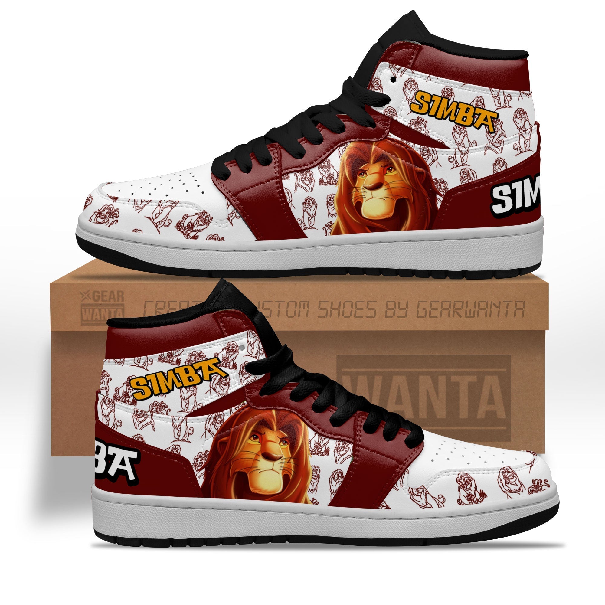 Ideafootwear Simba AJ1 High Sneakers Shoes For Men And Women 1 ...
