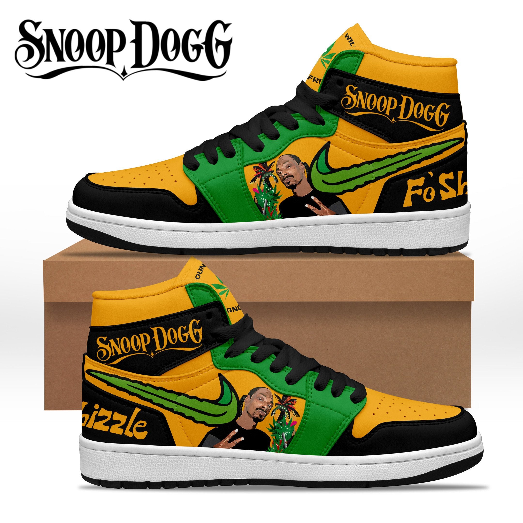 Ideafootwear Snoop Dogg AJ1 High Sneakers Shoes For Men And Women 2 ...