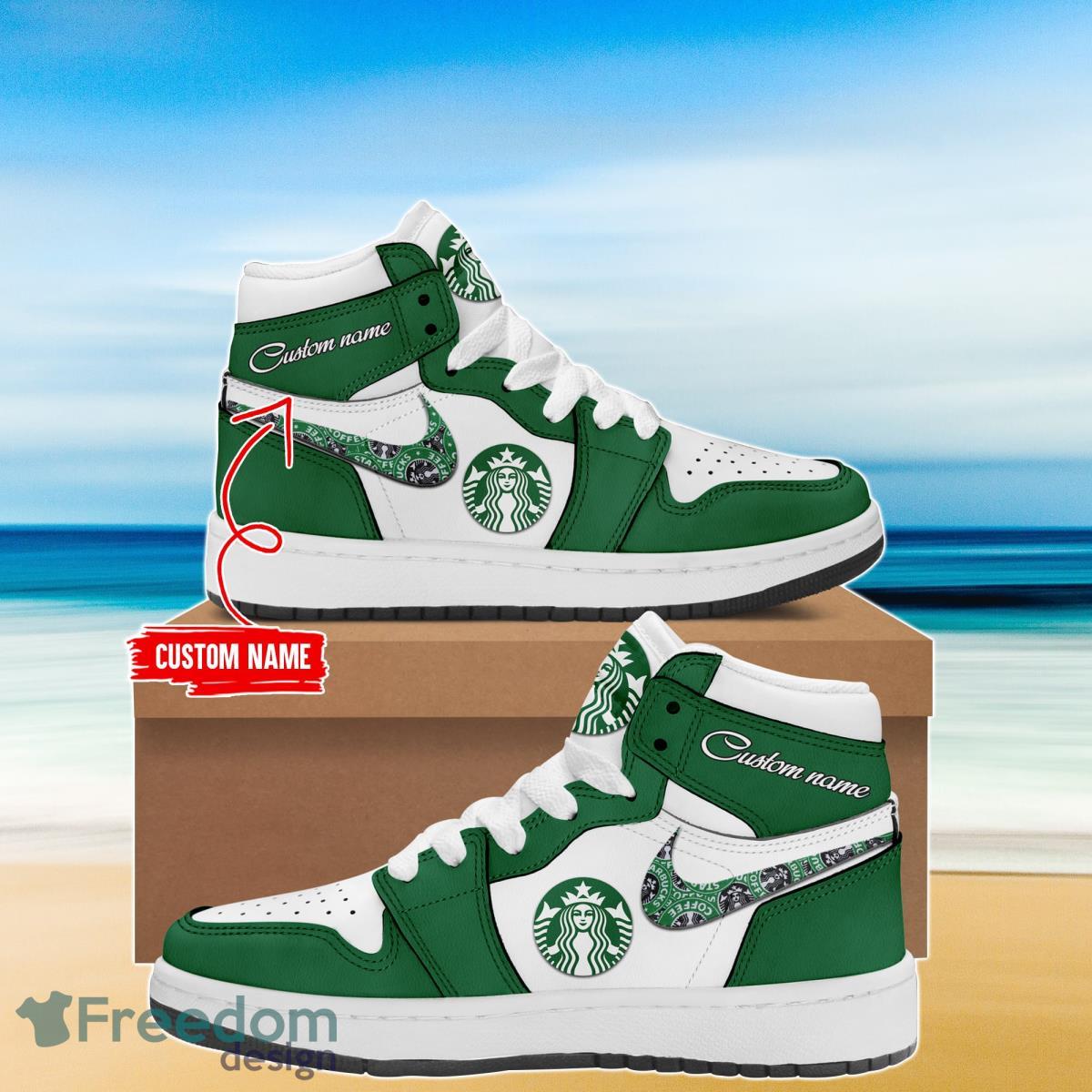 Ideafootwear Starbucks AJ1 High Sneakers Shoes For Men And Women 1 ...