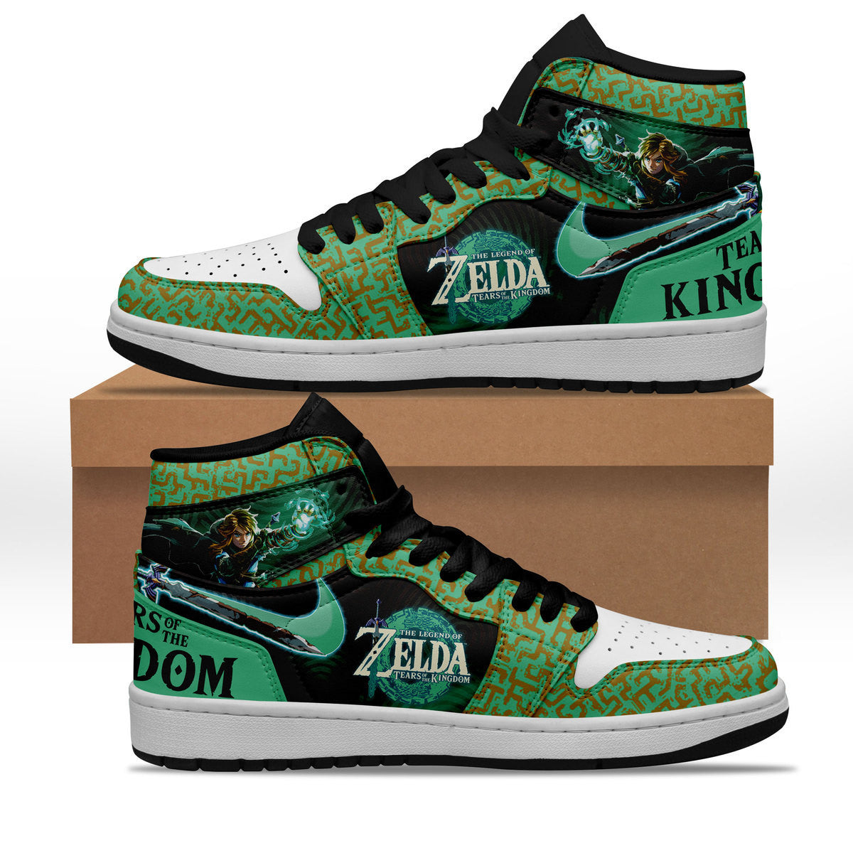 Ideafootwear The Legend of Zelda AJ1 High Sneakers Shoes For Men And W ...