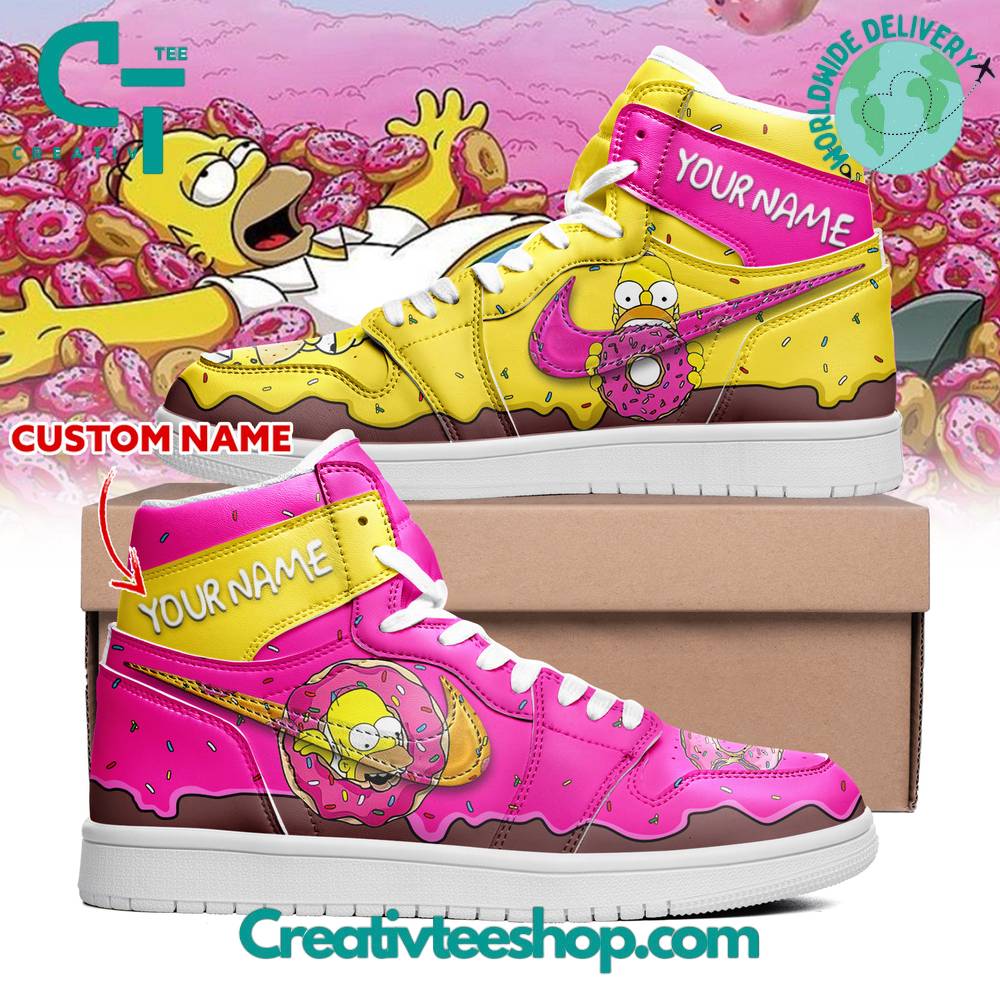Ideafootwear The Simpsons AJ1 High Sneakers Shoes For Men And Women 1 ...