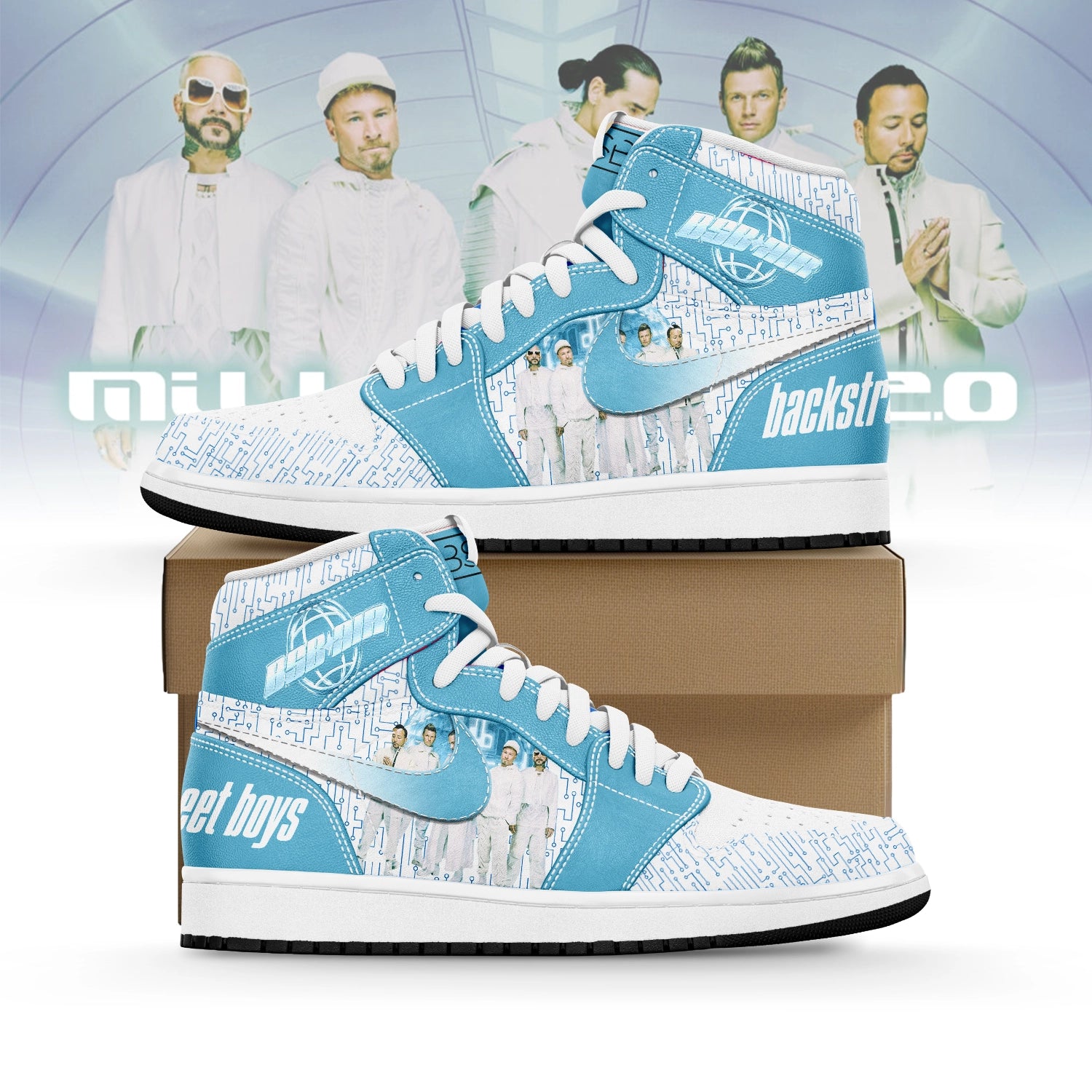 Ideafootwear Backstreet Boys AJ1 High Sneakers Shoes For Men And Women ...