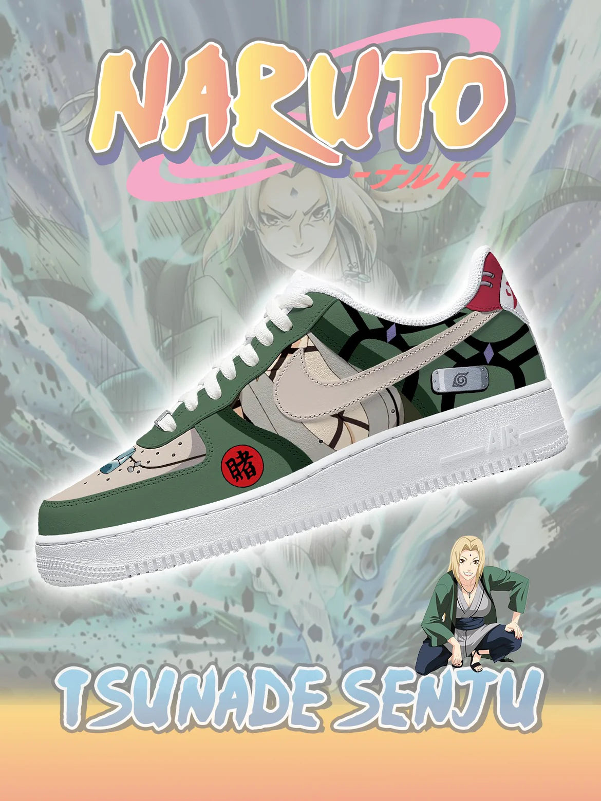 Ideafootwear Fifth Hokage Tsunade Senju Air Low-Top Sneakers Shoes For ...