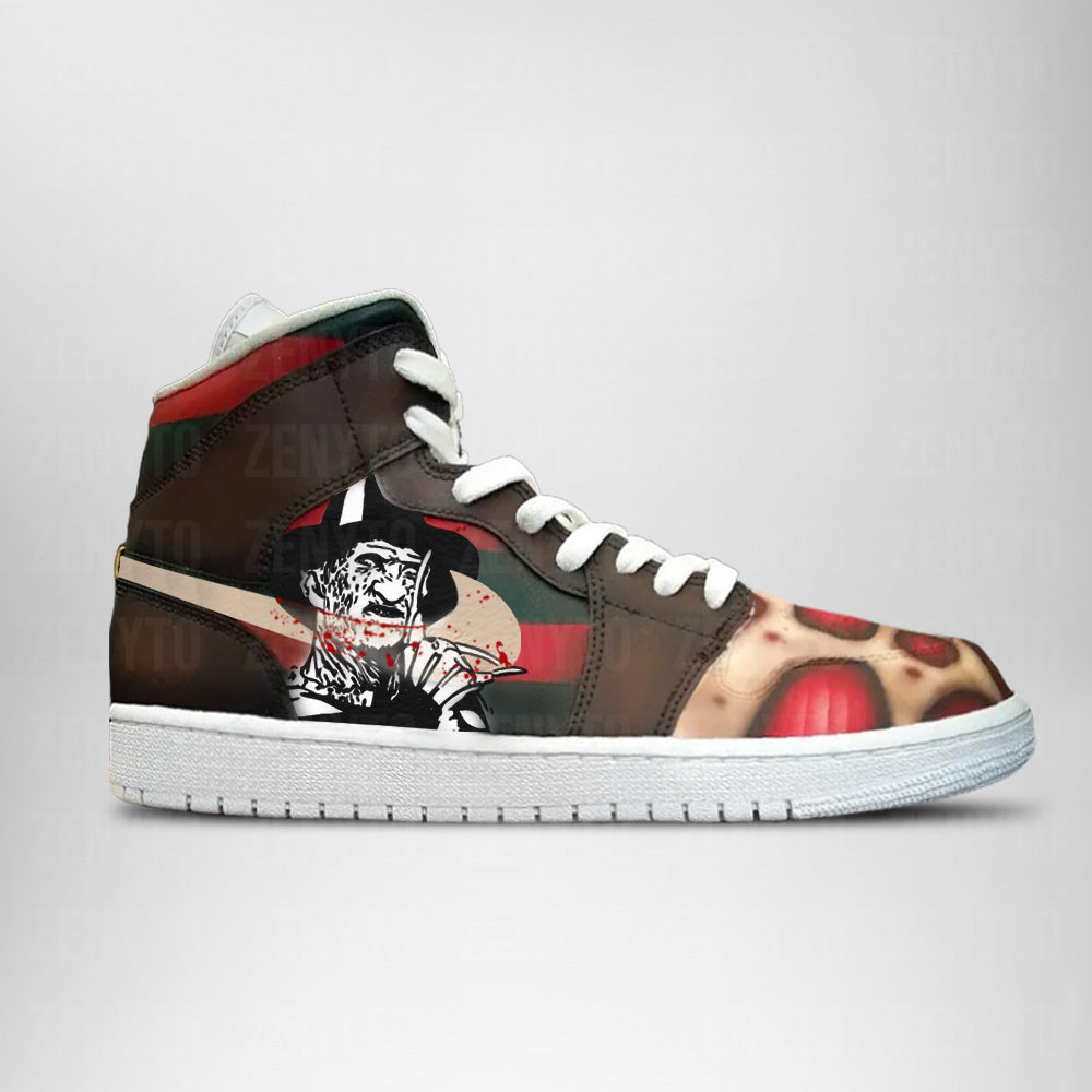 Ideafootwear Jason Voorhees Halloween V4 AJ1 High Sneakers Shoes For ...