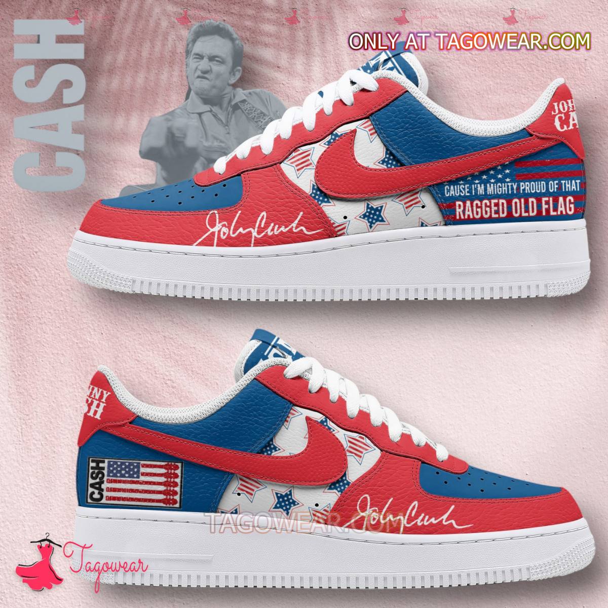 Ideafootwear Johnny Cash Air Low-Top Sneakers Shoes For Men And Women 1 ...