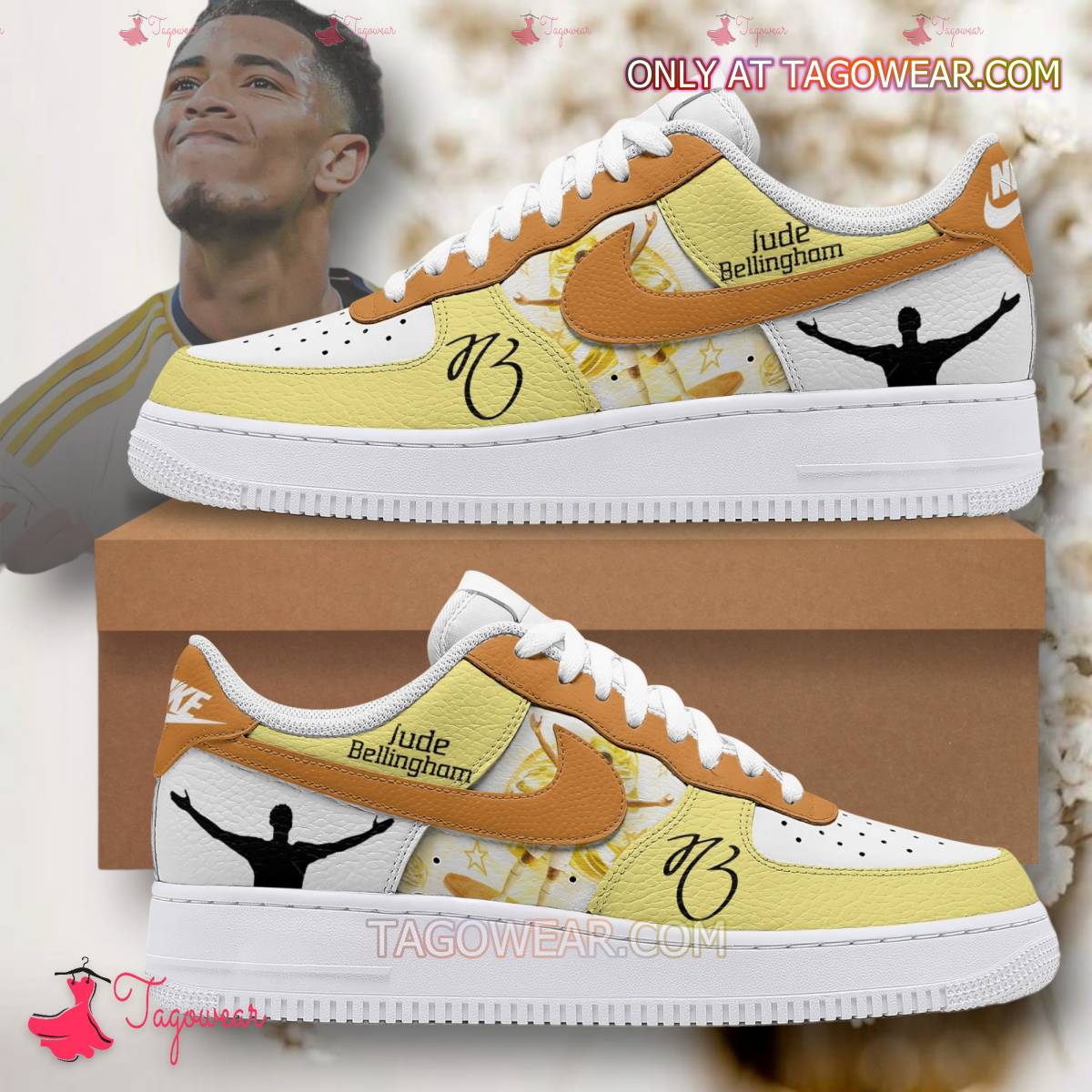 Ideafootwear Jude Bellingham Air Low-Top Sneakers Shoes For Men And ...