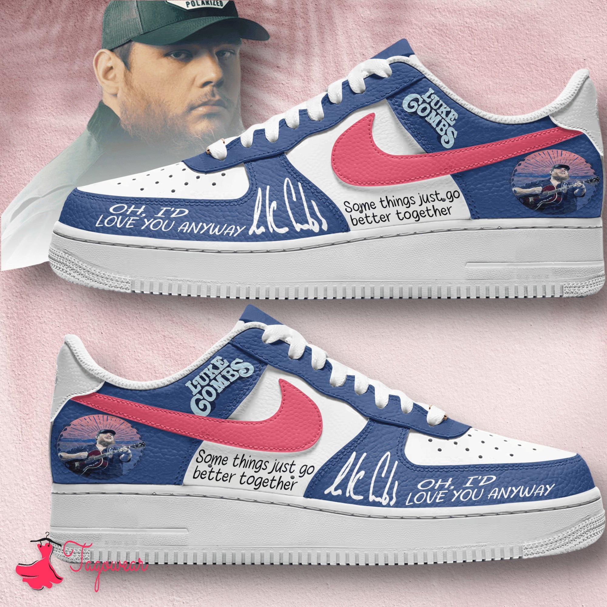 Ideafootwear Luke Combs Air Low-Top Sneakers Shoes For Men And Women 1 ...