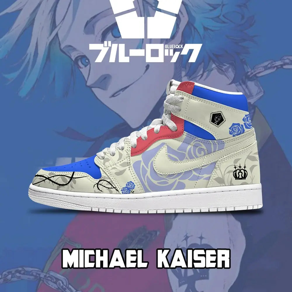 Ideafootwear Michael Kaiser V.2 Blue Lock AJ1 High Sneakers Shoes For ...