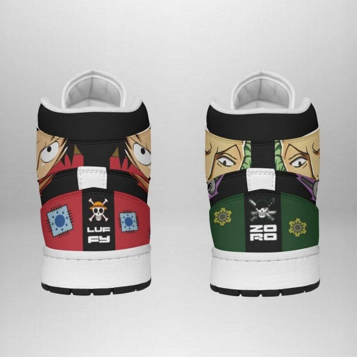 Ideafootwear One Piece Zoro And Luffy AJ1 High Sneakers Shoes For Men ...