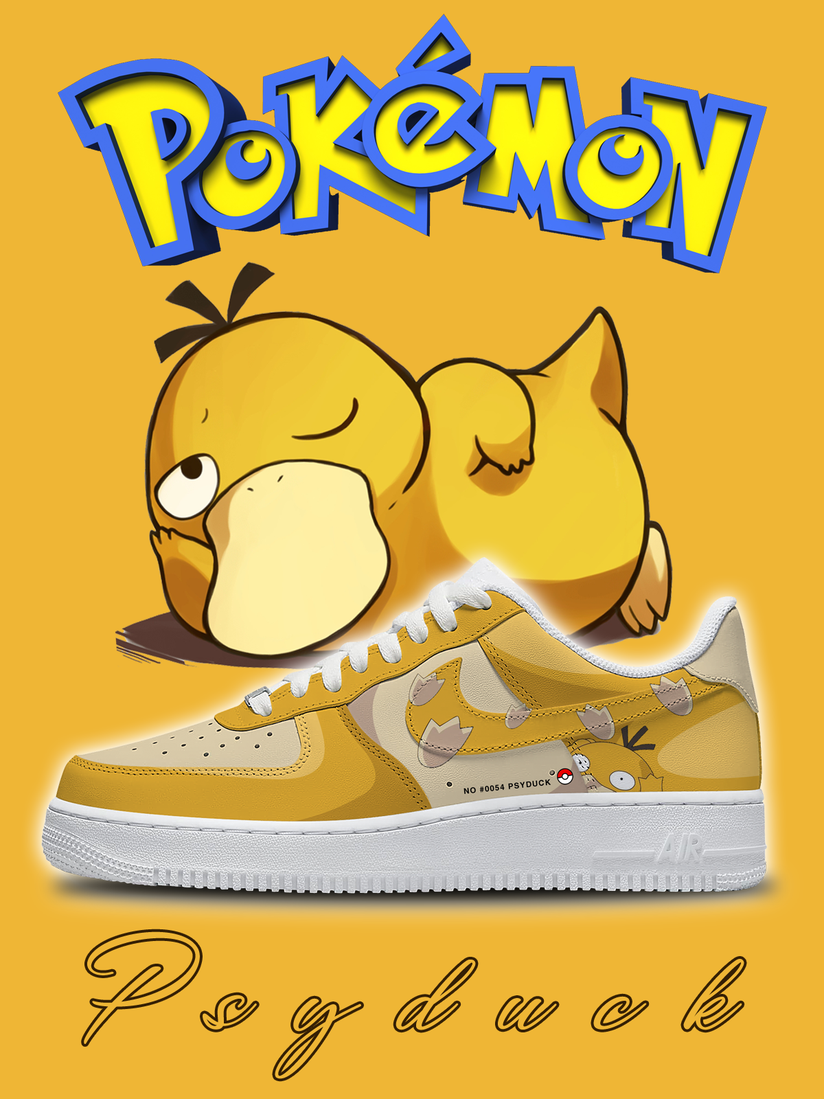 Ideafootwear Psyduck Theme Air Low-Top Sneakers Shoes For Men And Women ...