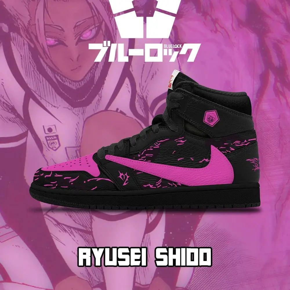 Ideafootwear Ryusei Shido V.2 Blue Lock AJ1 High Sneakers Shoes For Men ...