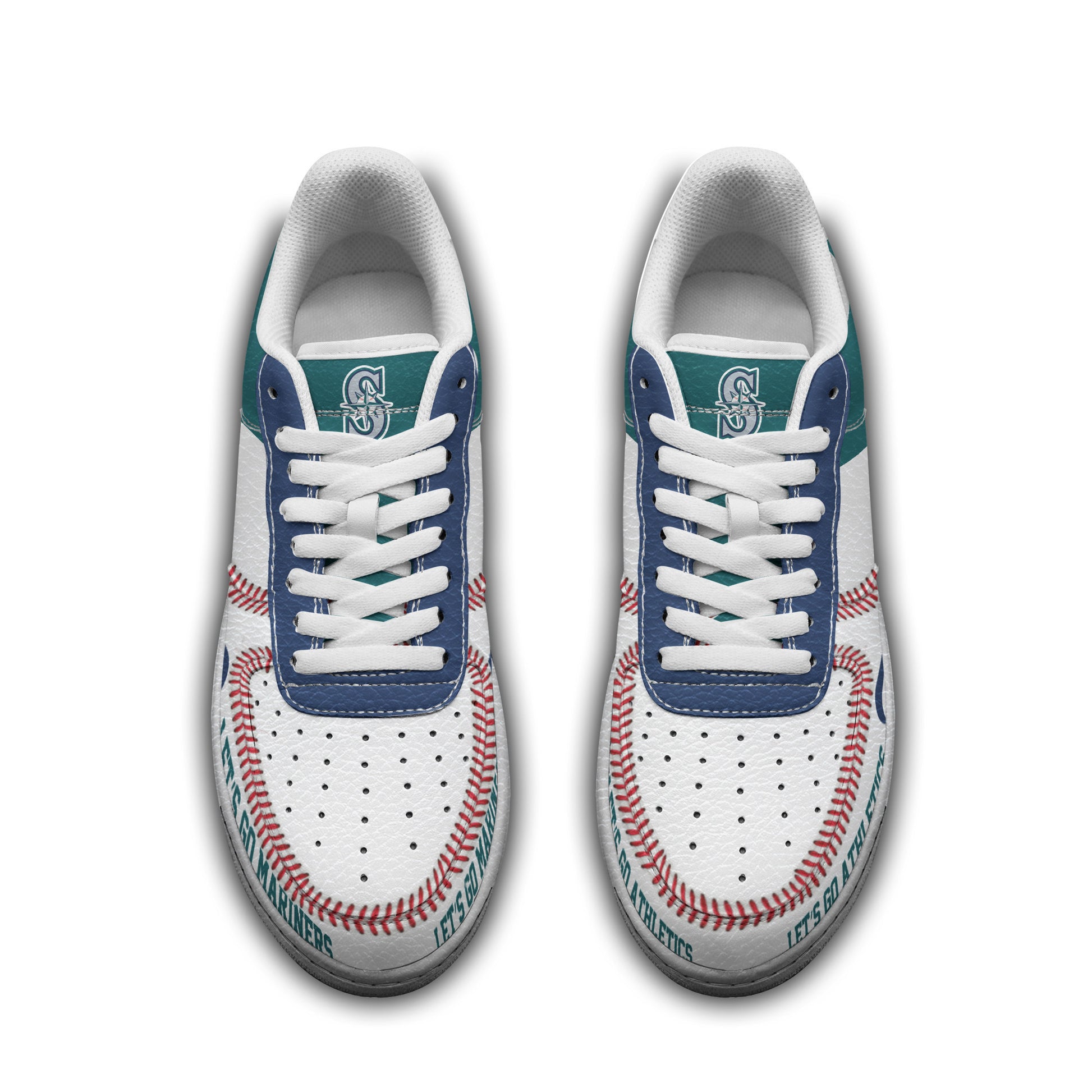 Ideafootwear Seattle Mariners Air Low-Top Sneakers Shoes For Men And ...